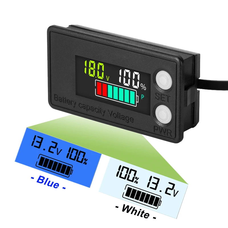 IPX7-Waterproof-Battery-Capacity-Indicator-Monitor-DC-8-100V-Voltage ...