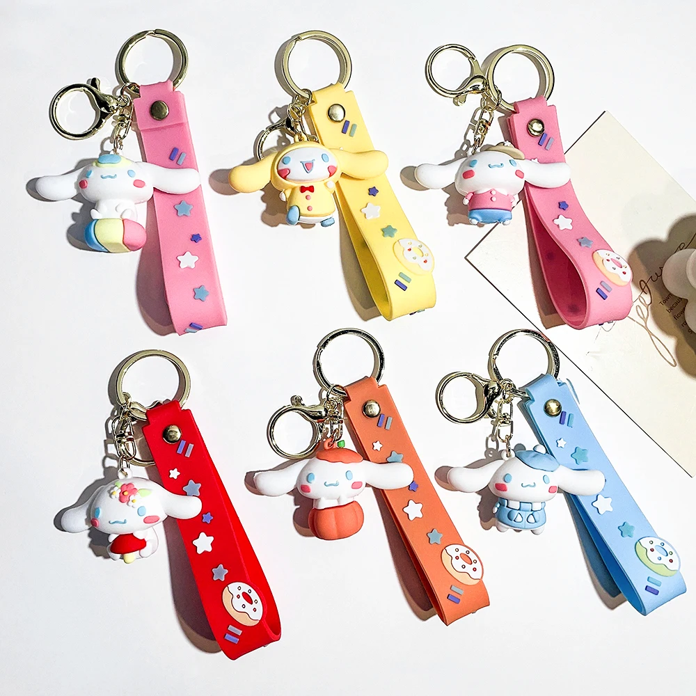 6-Style-Kawaii-Anime-Sanrio-Keychain-Cute-Cinnamoroll-Keychains-Car-Key ...