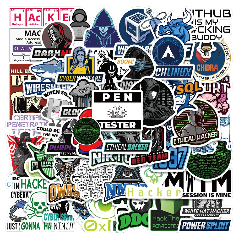 10/30/50PCS Programmer Internet Java Hacker Graffiti Stickers DIY Laptop Phone Skateboard ...