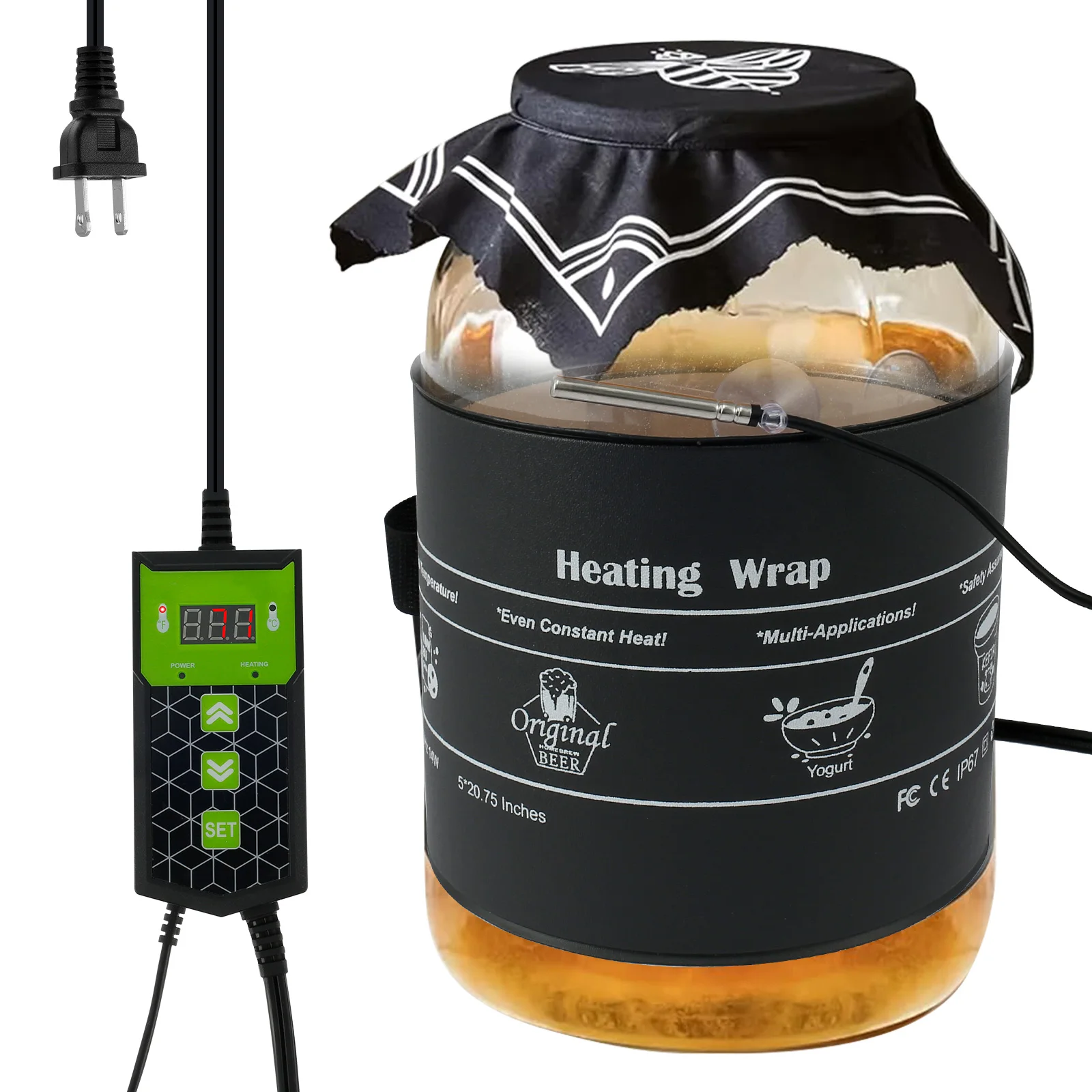 Kombucha-Heating-Wrap-Homebrew-Fermentation-Controller-Durable ...