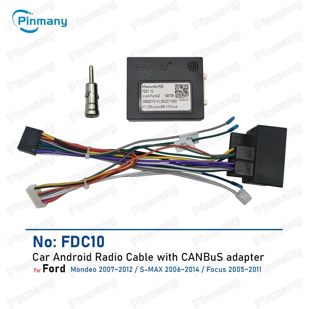 Car Android head unit Power Wiring Harness Adapter Cable connector ...
