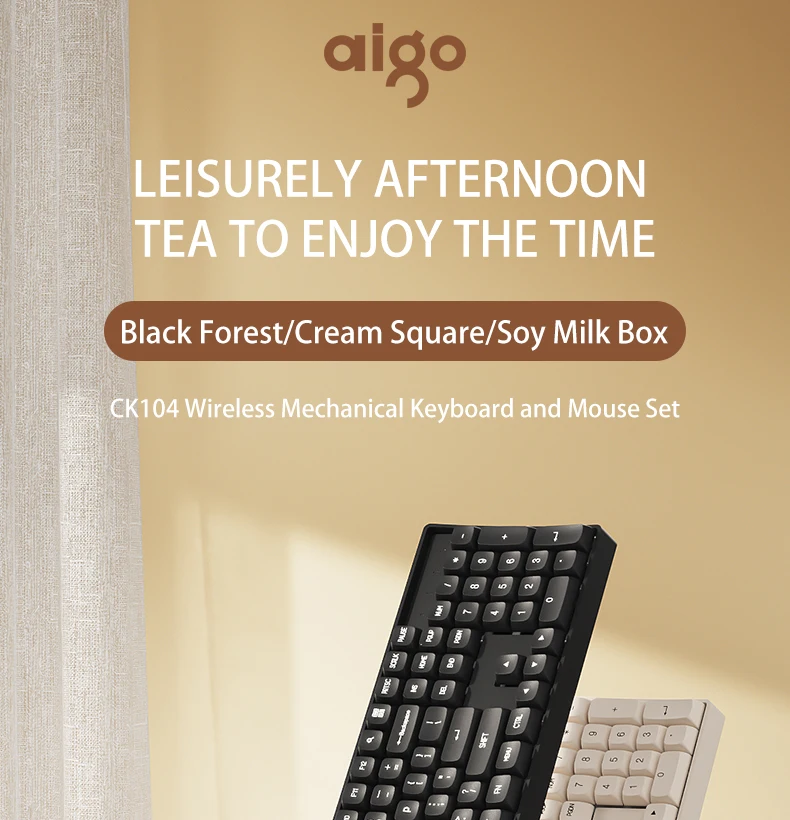 Aigo CK104 Wireless Mechanical Keyboard & Mouse Combo