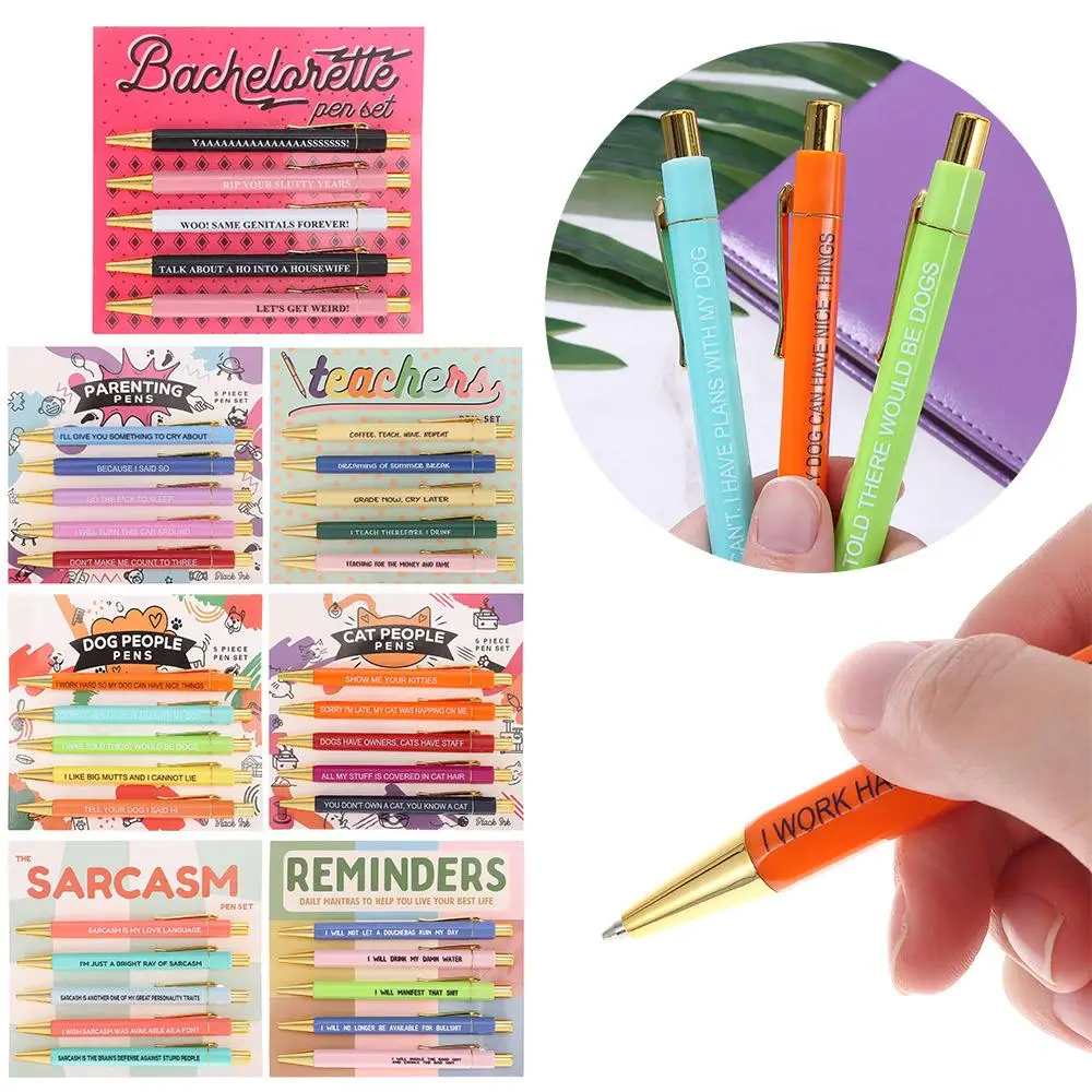 Reminder-Daily-Mantra-Pens-Daily-Reminders-Pens-Swear-Word-Daily-Pen-Set-Funny-Weekly-Pens ...