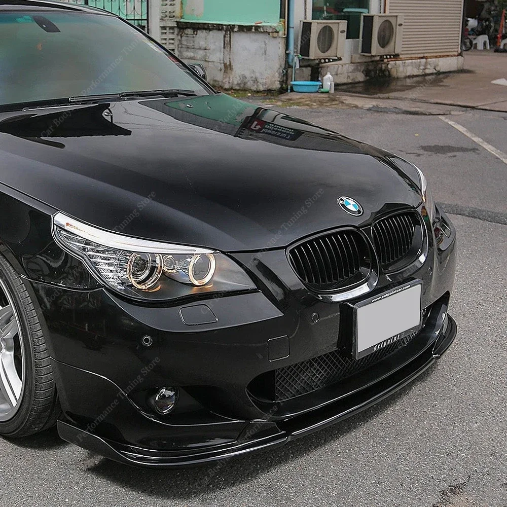 For-Bmw-E60-E61-3Pcs-Front-Bumper-Lip-Spoiler-Splitter-Diffuser-5 ...