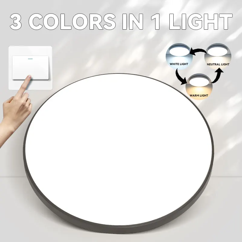 Trichromatic Led Panel Lighting Ceiling Lamps Led 220V Modern Ceiling ...