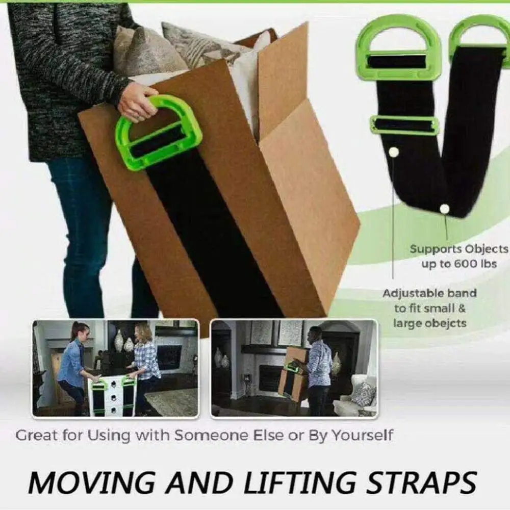 Adjustable Furniture Moving Straps Wrist Forearm Lifting Moving Straps ...