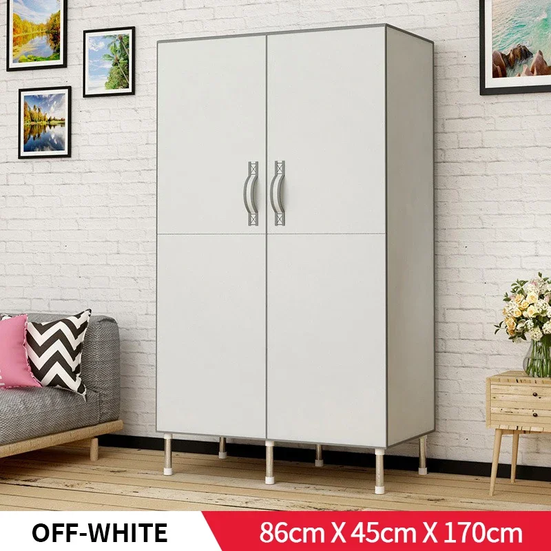 simple-cloth-wardrobe-single-person-Double-door-folding-thickened-and ...