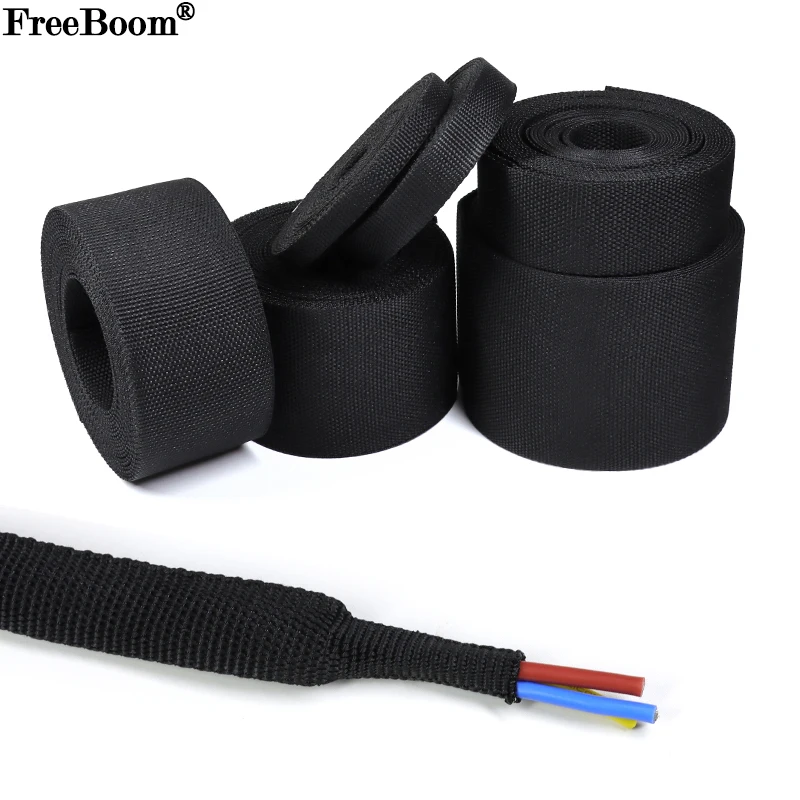 Heat-Shrink-Braided-Cable-Sleeve-6-8-10-12mm-Insulation-Flam-Retardant ...