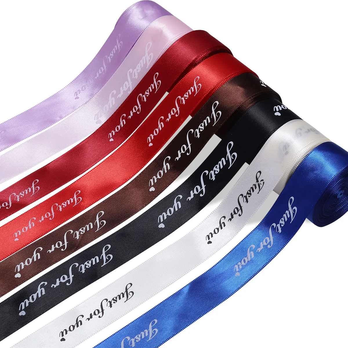 10yards 10/25mm Polyester Ribbon Printed JUST FOR YOU Ribbon For ...