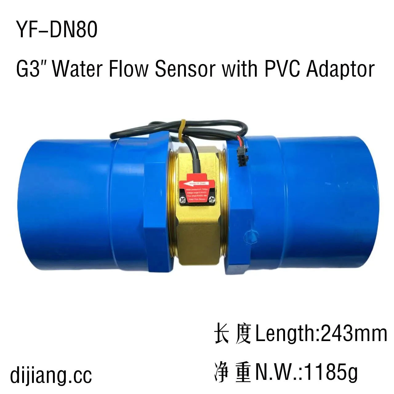 YF DN80 BSPP 홀 유수 센서, PVC 파이프 어댑터, 유량계 Sea Jijiang.CC 대형 유량 센서, G3 인치, 20 500lpm| | - AliExpress