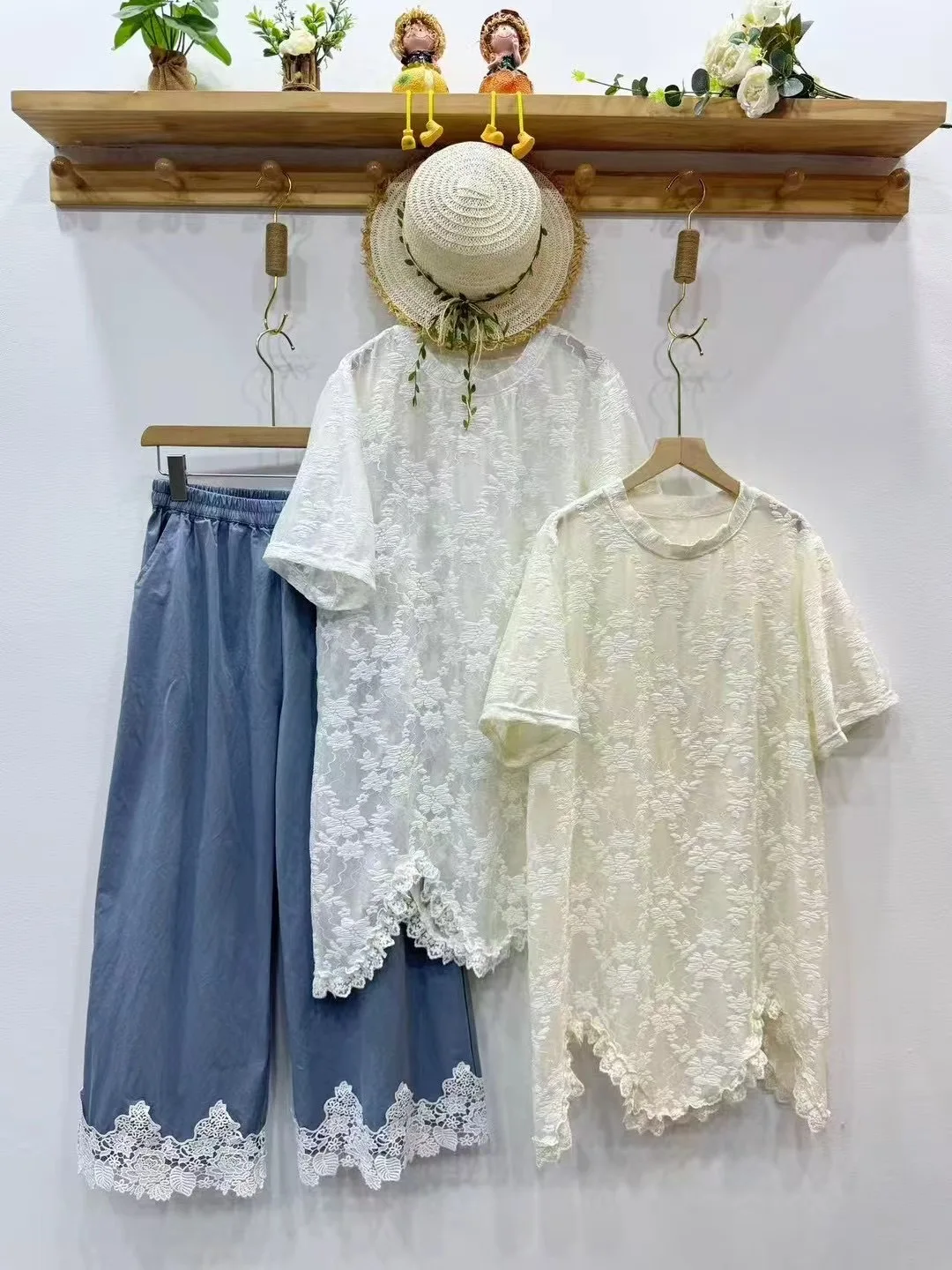 2025 Mori kei clothing Japanese style lace floral embroider shirts and ...