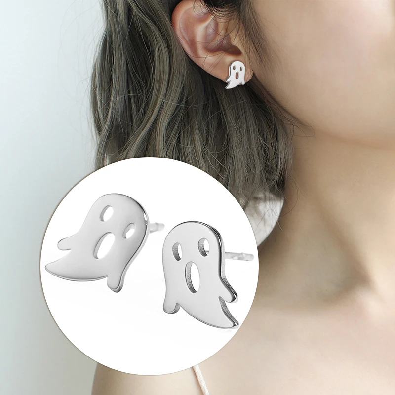 Fashion-Cute-Ghosts-Spooky-Stud-Earring-Creative-Minimalist-Earrings-Punk-Fashion-Jewelry ...