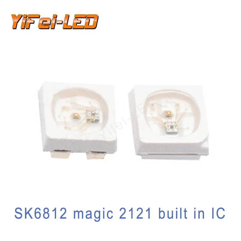 50-1000PCS-DC5V-WS2812-SK6812-2121-LED-Chip-mini-SMD-Addressable ...