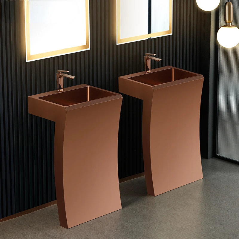 Column-Style-Washbasin-Bar-Hotel-Wash-Basin-7-Shaped-Art-Integrated ...