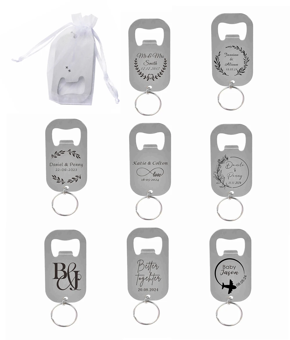 10-30-50PCS-Personalized-Stainless-Steel-Beer-Bottle-Openers-Keychains ...