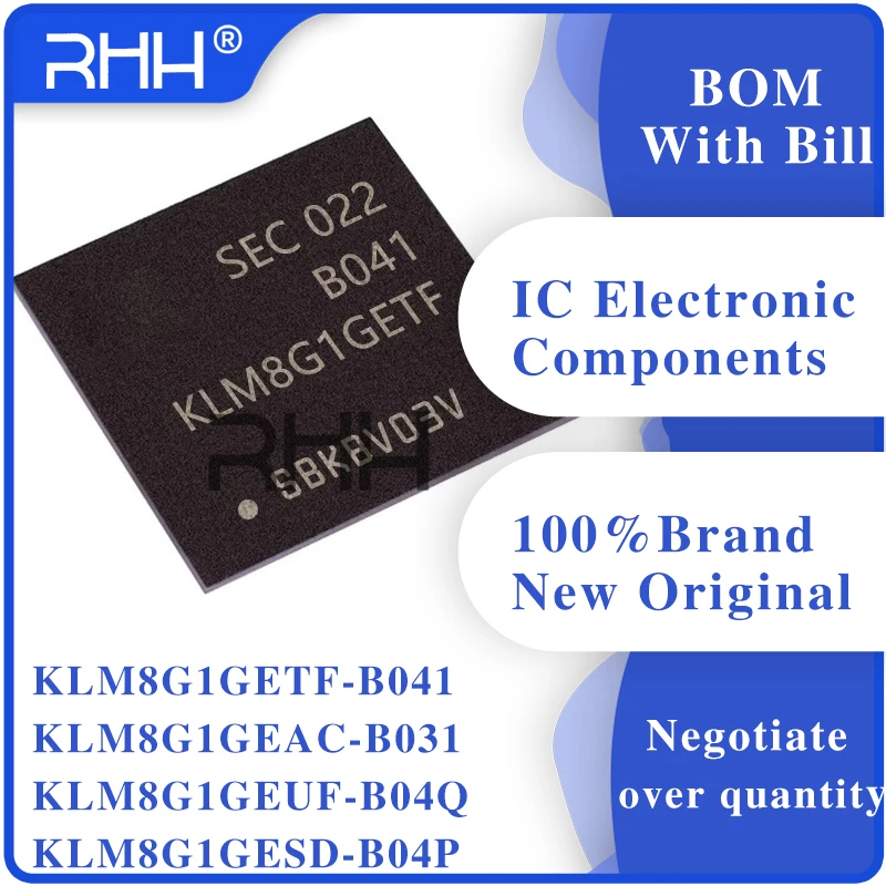 5pcs-KLM8G1GETF-B041-KLM8G1GEAC-B031-KLM8G1GEUF-B04Q-KLM8G1GESD-B04P ...