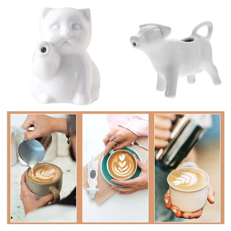1Pcs Milk Creamer Ceramic Jug Cow Coffee Cup Sauce Gravy Dispenser ...
