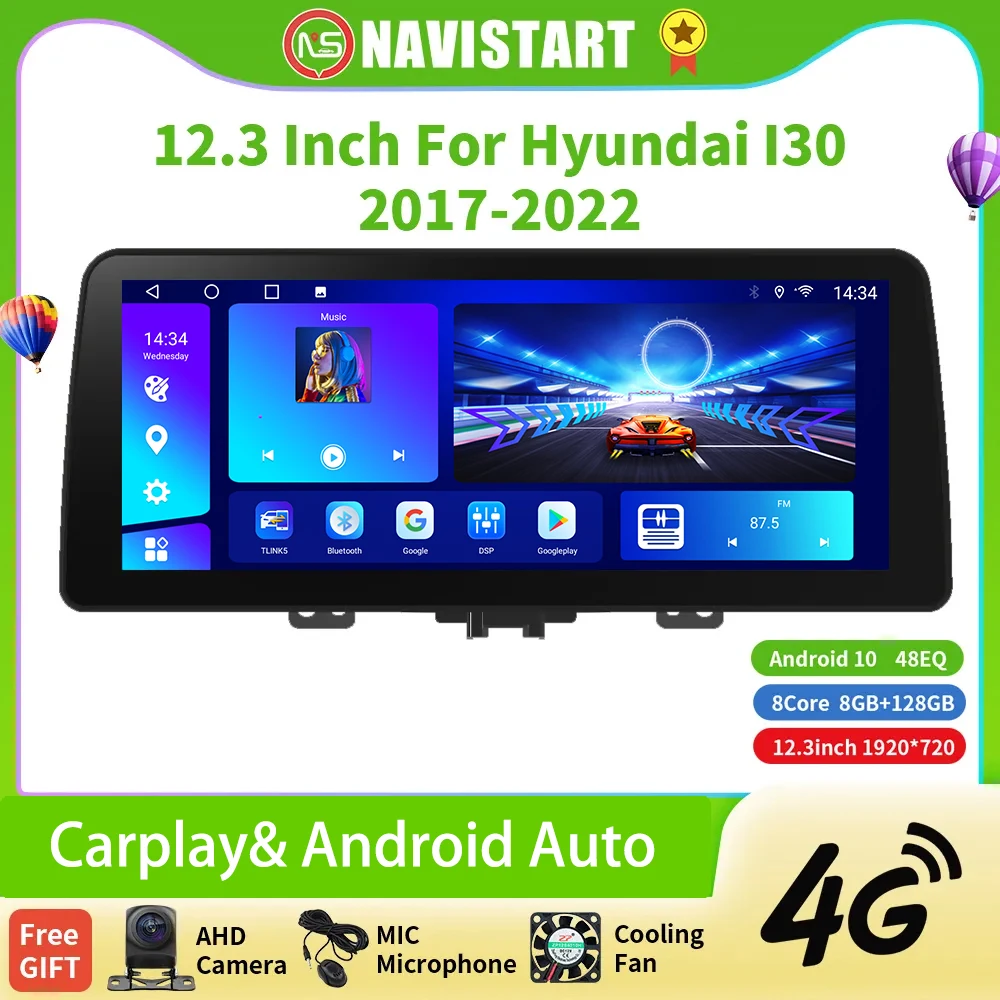 NAVISTART-12-3-Inch-Android-Car-Radio-For-Hyundai-I30-2017-2022-Car ...
