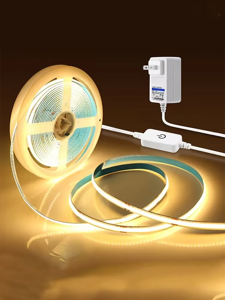 12V-COB-LED-Strip-Dimmable-Touch-Sensor-Switch-320LEDs-m-Flexible-Tape ...