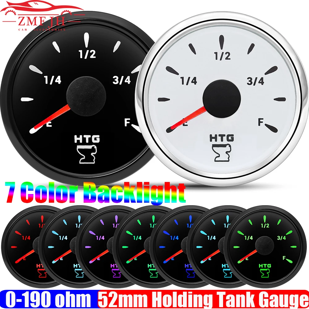 7-Color-LED-0-190-ohm-Holding-Tank-Gauge-Waterproof-Sewage-Waste-Tank ...