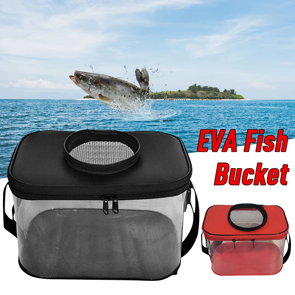 Foldable-Live-Fish-Bucket-Container-Portable-Breathable-Fish-Box-Bag ...