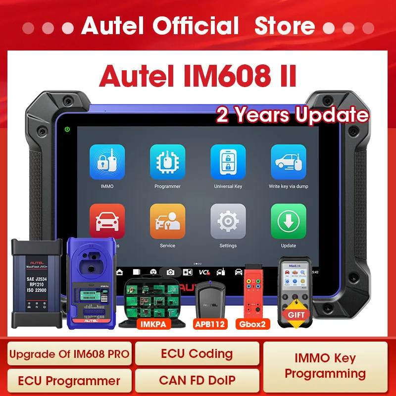 Autel IM608 II Pro MaxiIM 608 Full Key Programmer OBD2 Scanner IM608II ...