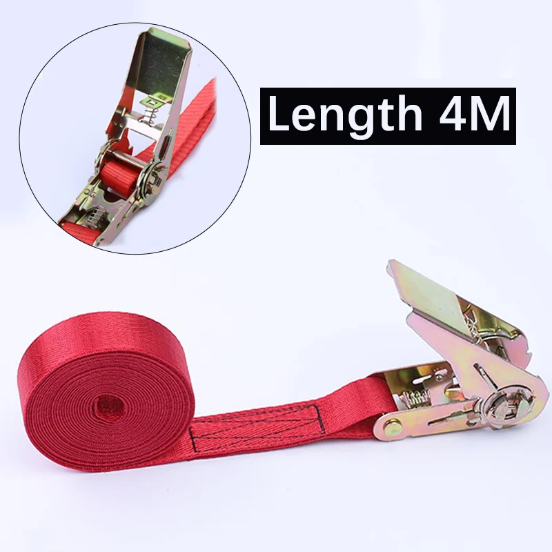 4-Meter-Car-Motorcycle-Cargo-Strap-Tension-Rope-Tie-Down-Strap-Strong ...