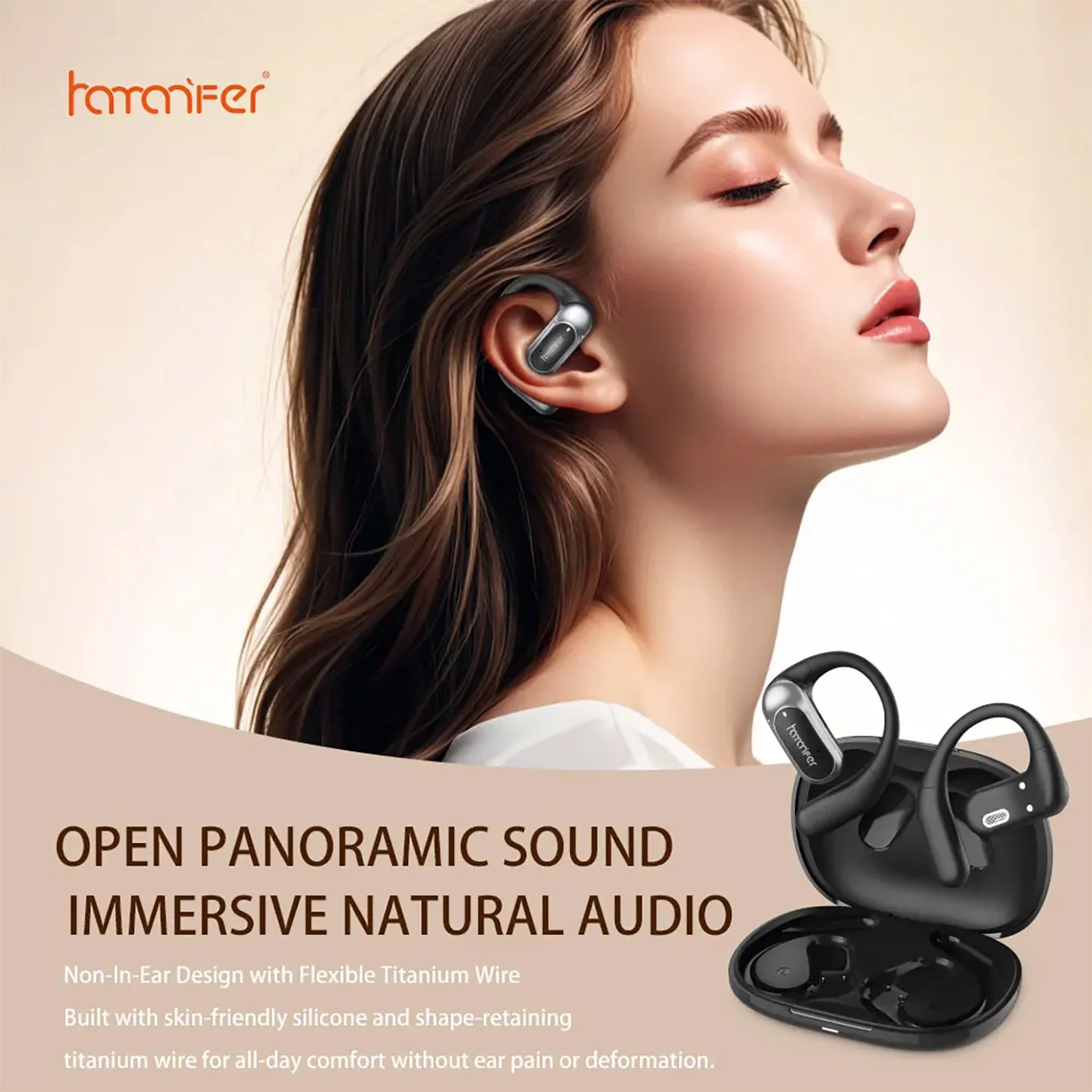 Hamanfer беспроводные наушники OWS фиолетовые | AliExpress