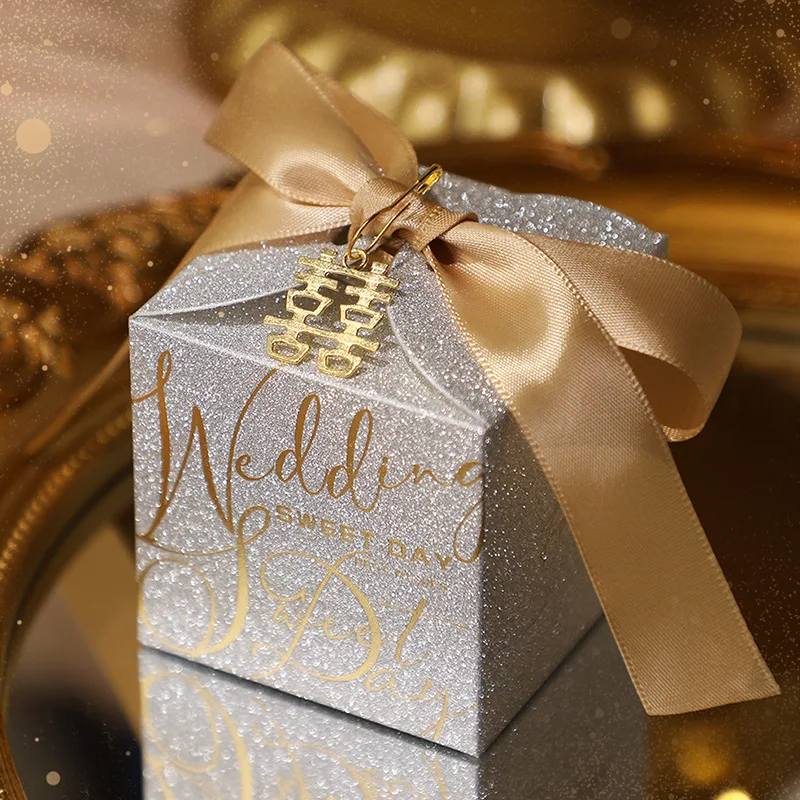 5pcs Wedding Candy Dragee Cake Box with Pearl Gift Chocolate Box High ...