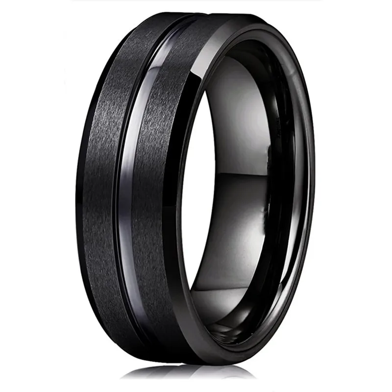 Anillos-de-boda-de-tungsteno-negro-para-hombre-anillo-de-compromiso-con ...