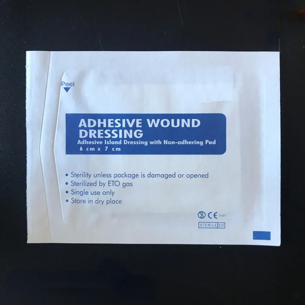 10Pcs 6X7cm Medical Adhesive Plaster Breathable Wound Hemostasis ...
