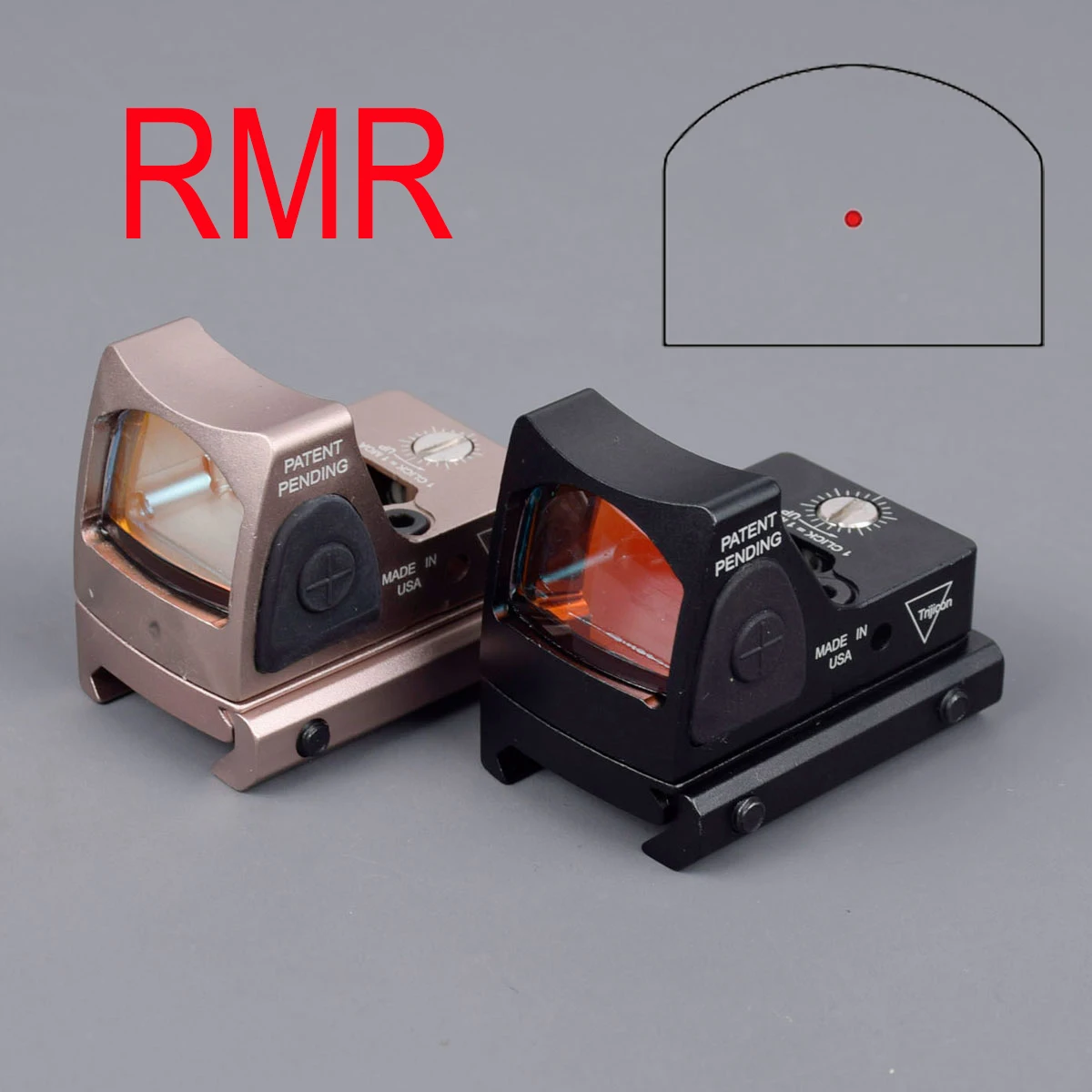 Metal Mini Rmr Red Dot Sight Colimador Rifle Reflex Vista Escopo Caber ...