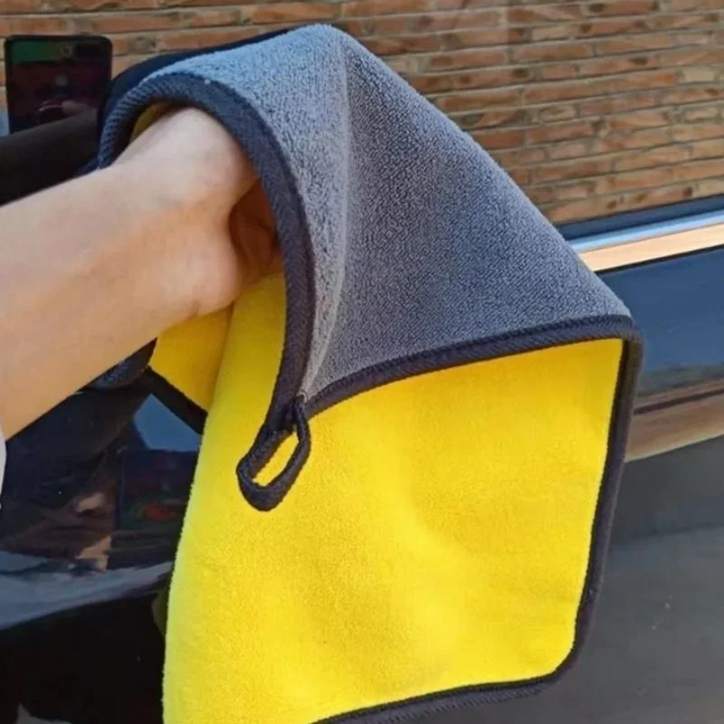 Microfiber Car Cleaning Towels Car Wash Drying Cloth Hemming Microfiber ...