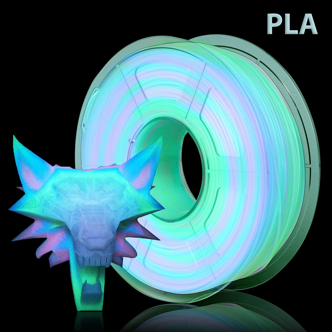 250g 500g 1.75mm PLA Luminous Rainbow Filament Glow in the Dark Stars ...