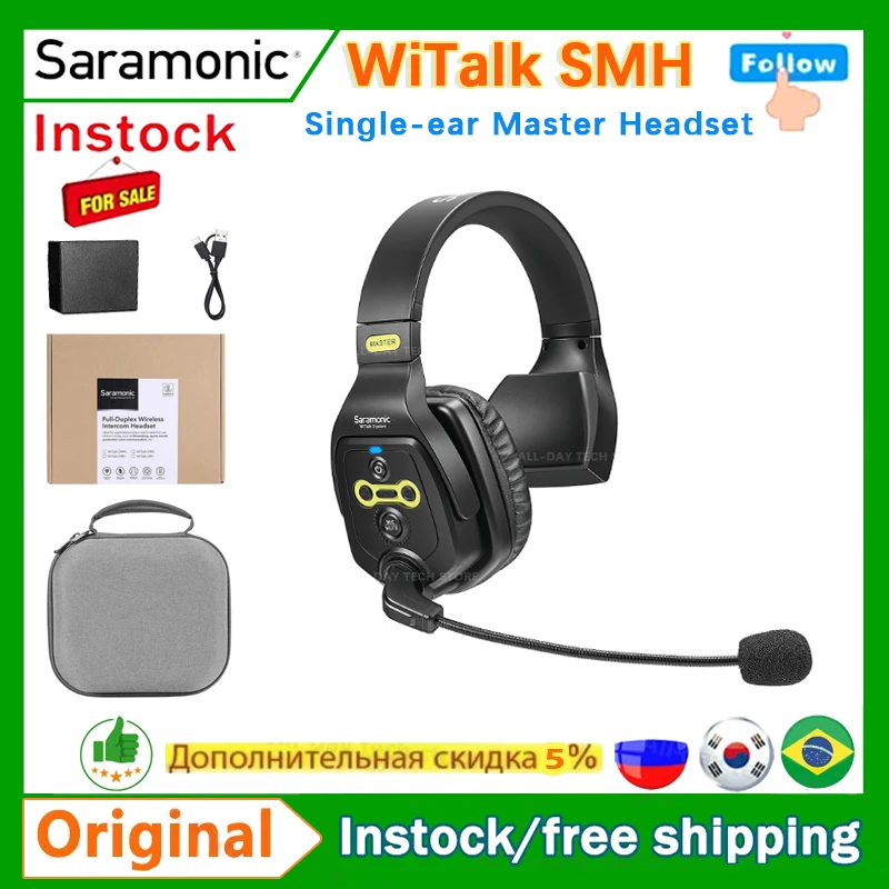 Saramonic-WiTalk-SMH-Single-ear-Master-Headset-for-WiTalk-WT5D-S-Full-Duplex-Communication ...