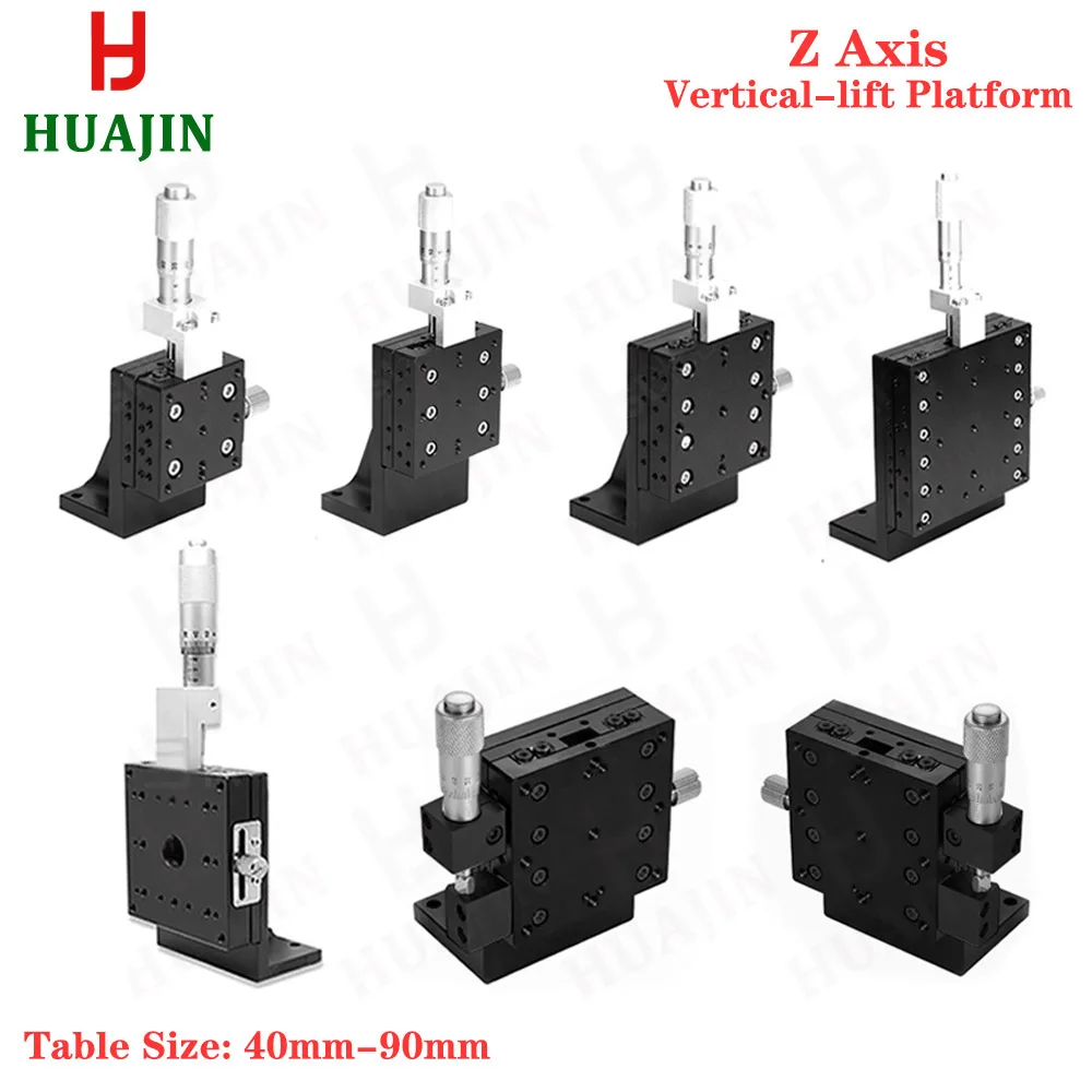 Z Axis LV40-C2 Vertical Lifting Manual Slide Table Optical Fine Tuning ...