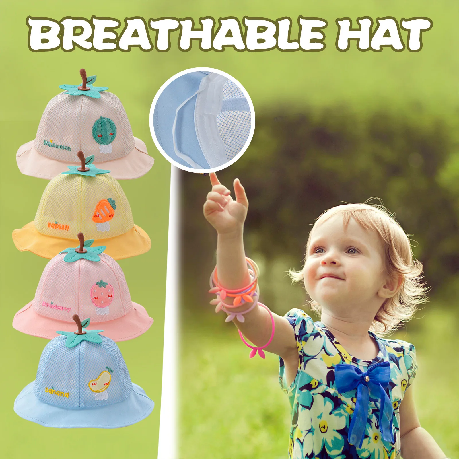 Boy-Girl-Sun-Hat-For-Kids-Boys-Fruit-Infant-Sunscreen-Girls-Baby-Bucket ...
