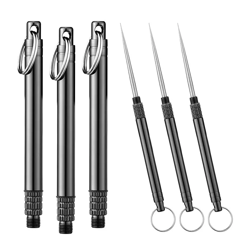Portable Titanium Toothpicks Holder Stainless Steel Metal Toothpicks ...