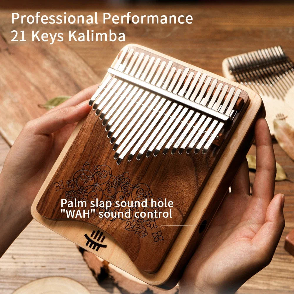 Hluru 17/21 Key Kalimba Walnut Thumb Piano Top Professional, A class ...