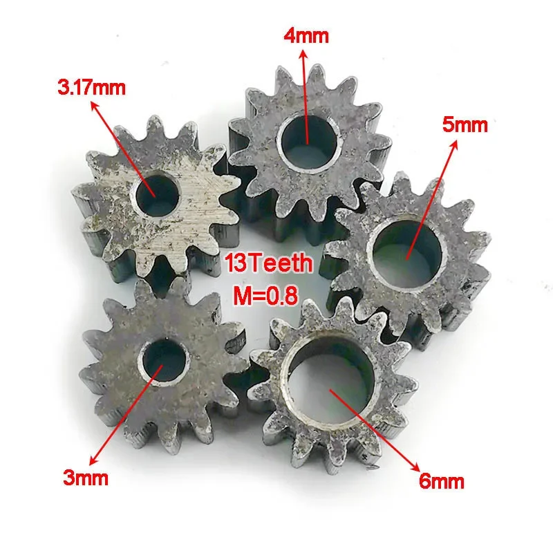 13-Teeth-0-8M-Carbon-Steel-Spur-Gear-OD-12mm-Thickness-8-35mm-13T ...