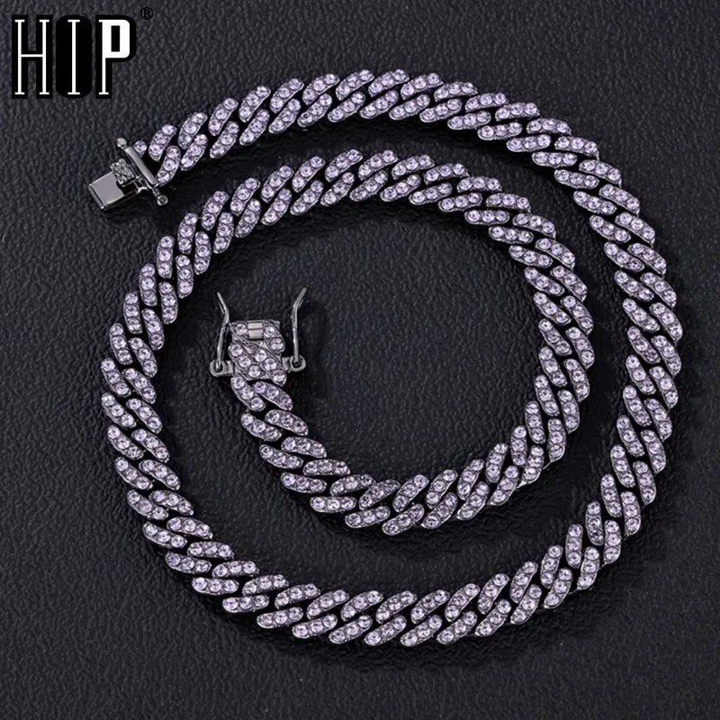 HIP-HOP-9MM-Purple-Color-Cuban-Link-Chain-1Row-Iced-Out-Rapper ...