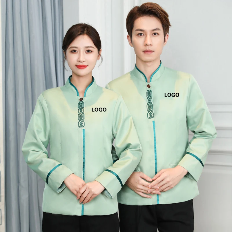 Chinese Restaurant Uniform Women's Cleaning Work Hotel Receptionist ...