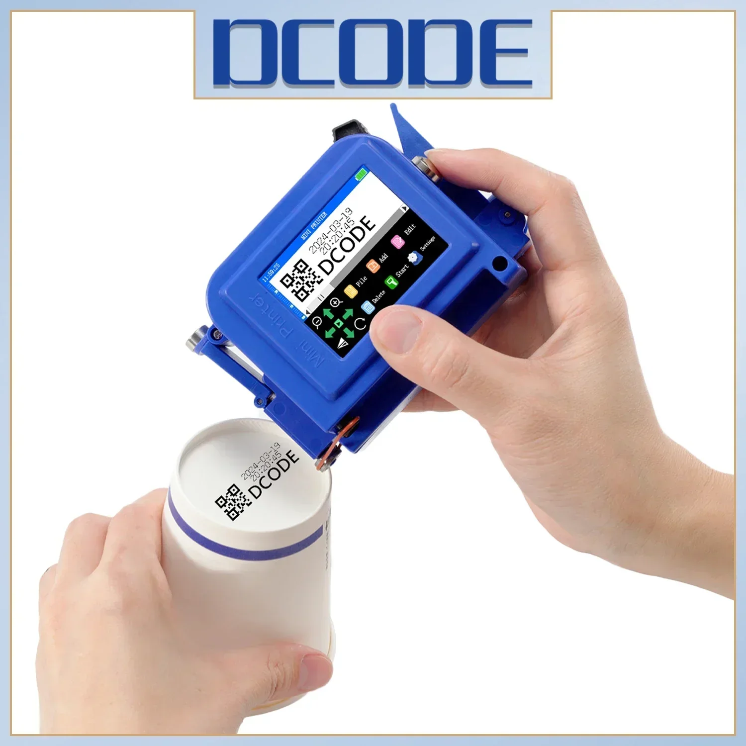 DCODE DC11 12.7mm/0.5inch Portable Mini Printer Handheld Inkjet Printer ...