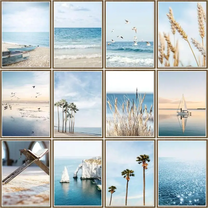 CHENISTORY-Painting-By-Numbers-Summer-Seascape-Drawing-On-Canvas ...