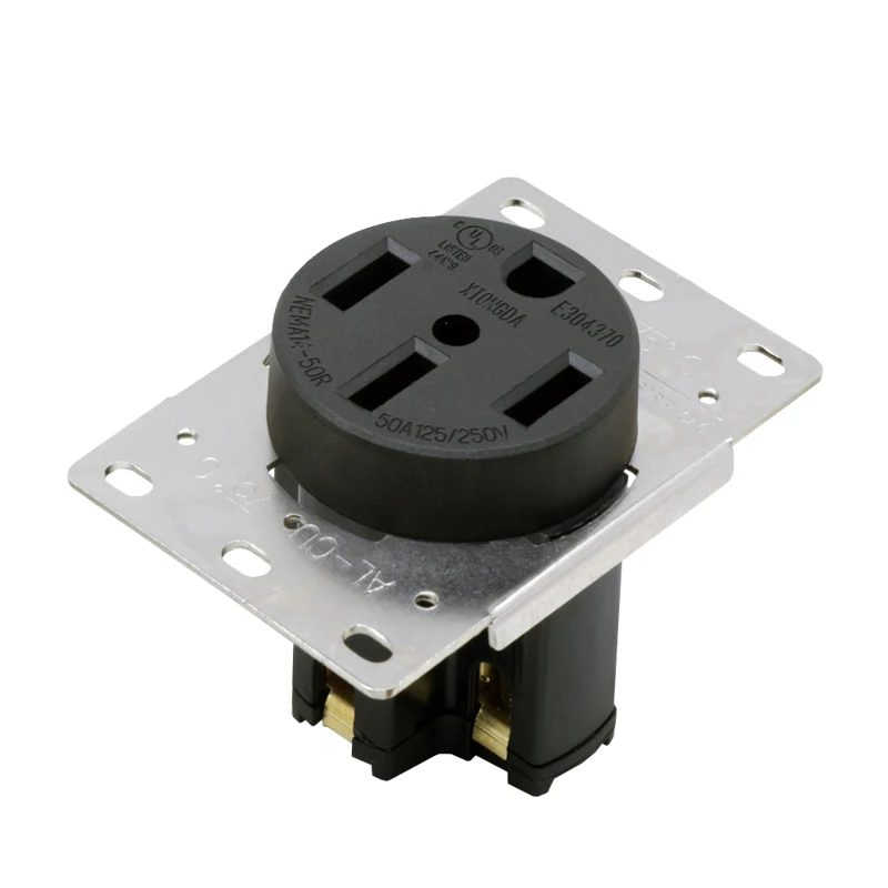 250V 50A American 4 hole NEMA L14-50P 14-50R US Generator outlet Anti ...