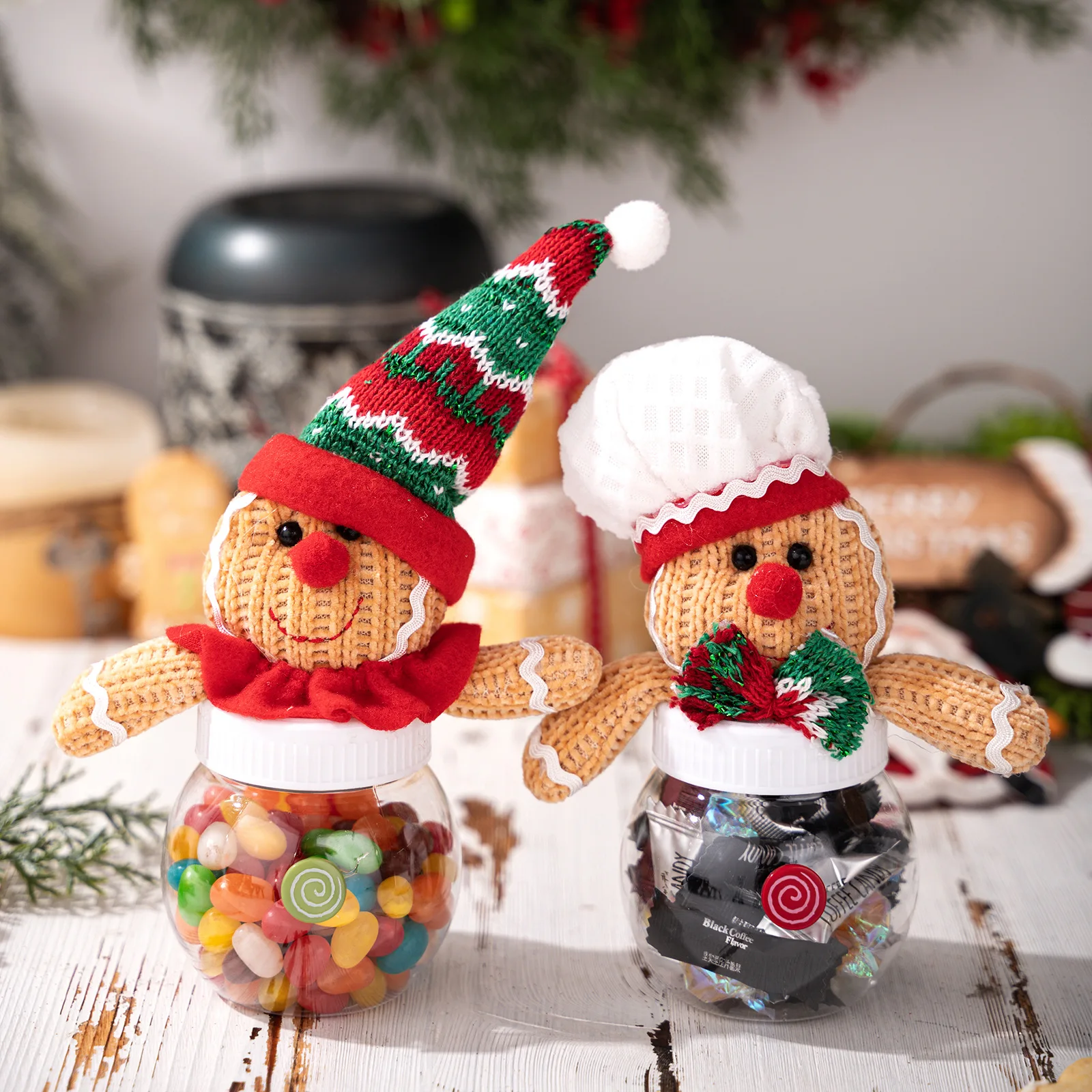 Creative Christmas Decorations Cartoon Knitted Christmas Gingerbread ...