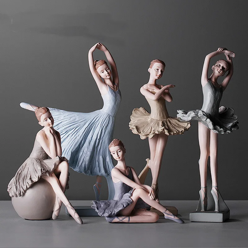 Ballet Dancer Ornaments Art Decorations Creative Girls Living Room Desk ...