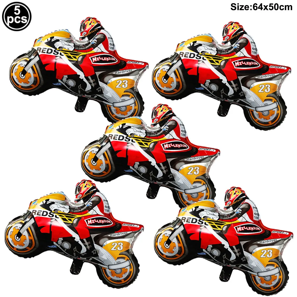 Motorcycle Race Car Birthday Balloons Motorbike Balloons Helmet Tire ...