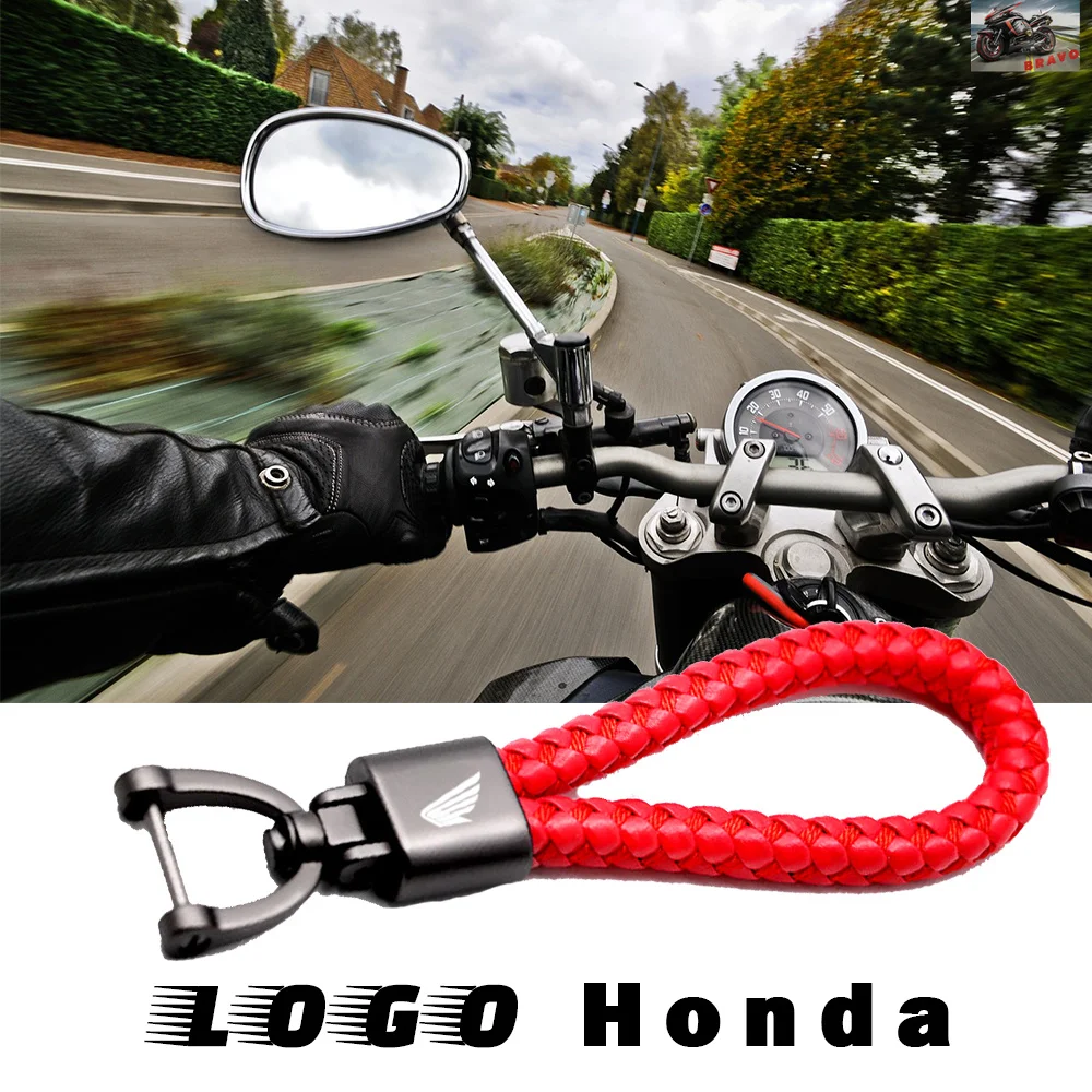 For-Honda-Motorcycle-Accessories-Custom-Logo-Hand-Woven-Keychain ...