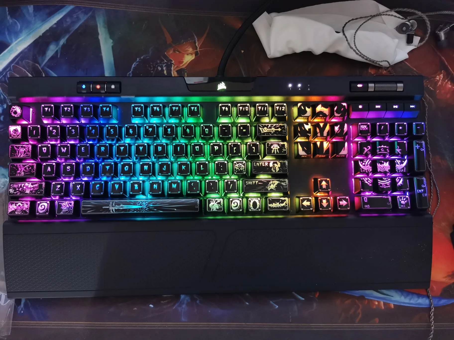 World-of-Warcraft-WOW-104Pcs-Translucent-Backlight-Keycap-Horde-Or ...